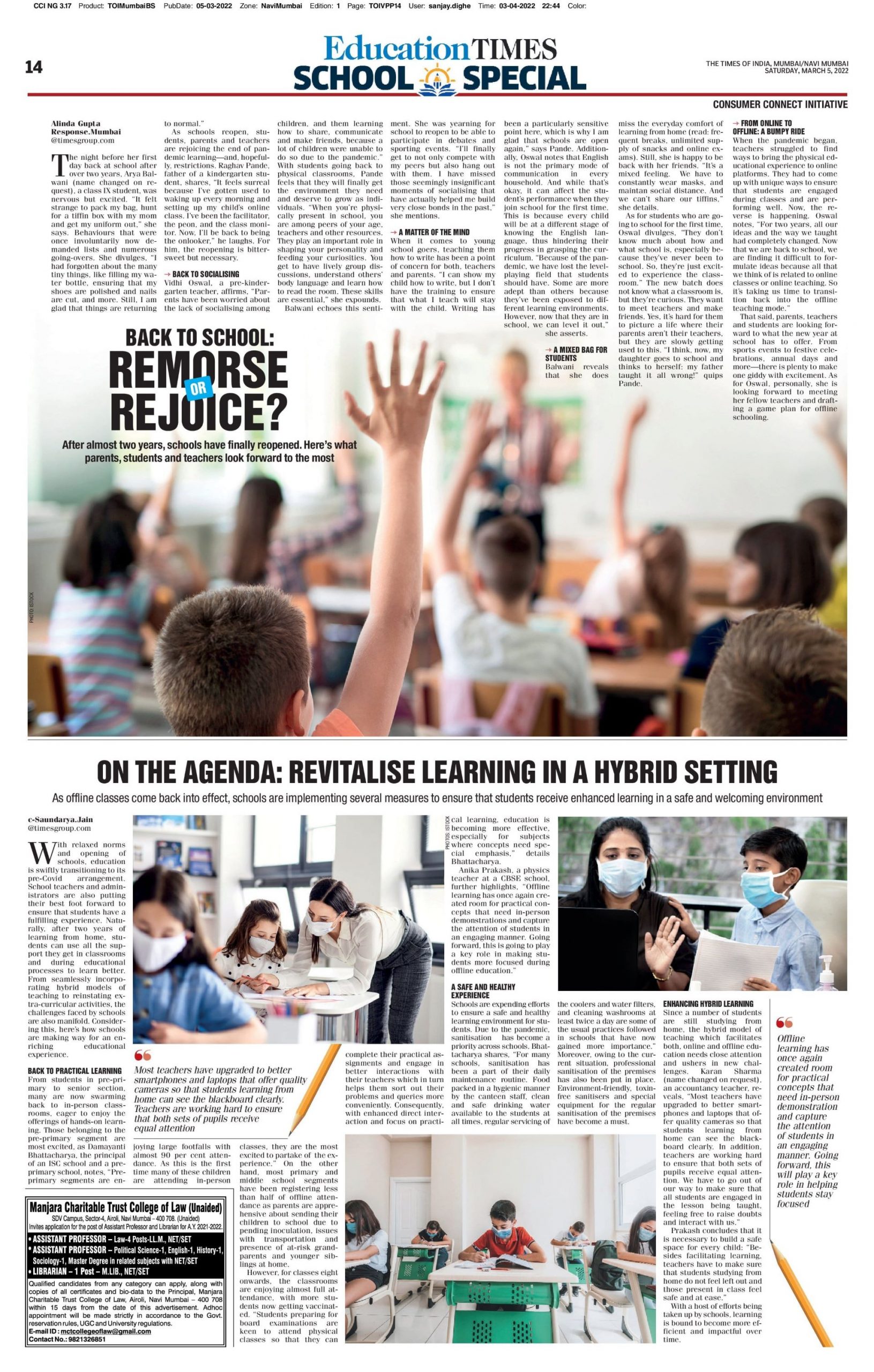 ON THE AGENDA: REVITALISE LEARNING IN A HYBRID SETTING